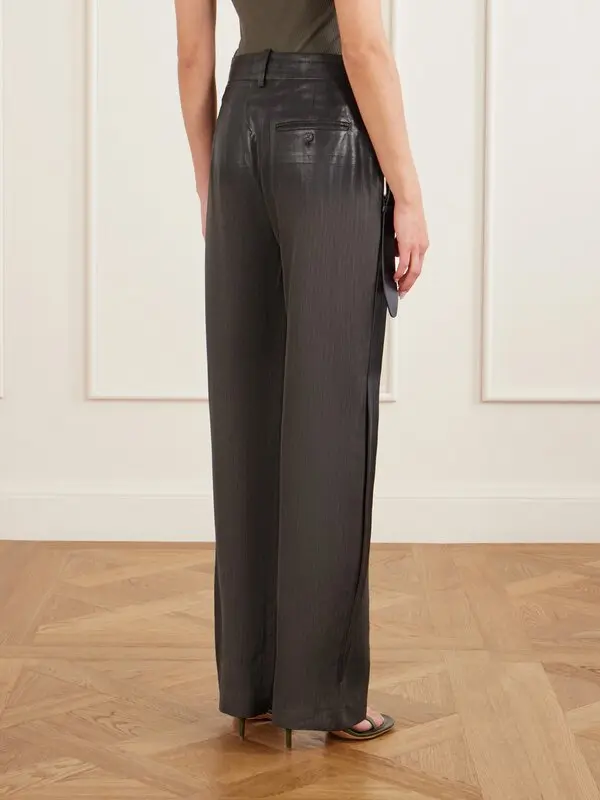 Acne Studios Puja Coated Herringbone Degradé Straight-leg Trousers