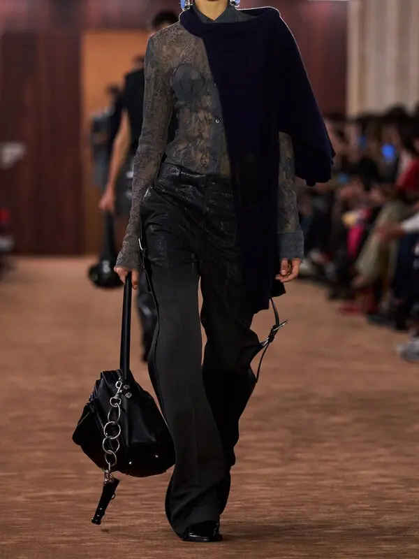 Acne Studios Puja Coated Herringbone Degradé Straight-leg Trousers