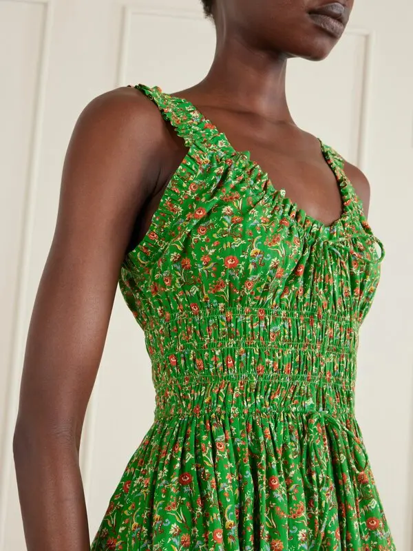 den emmaretta floral cotton cocktail dress DOEN Emmaretta Cotton Dress Wild Clover Floral