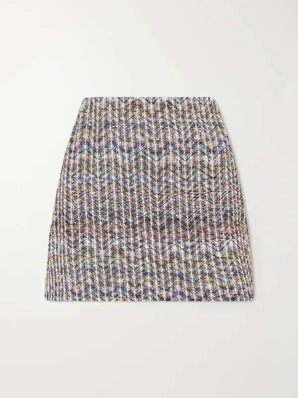 Missoni Striped Metallic Crochet-knit Mini Skirt - Multi