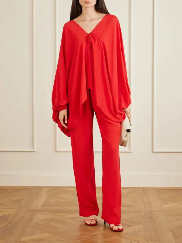 Sharon Wauchob Cul Silk-satin Jacket - Red