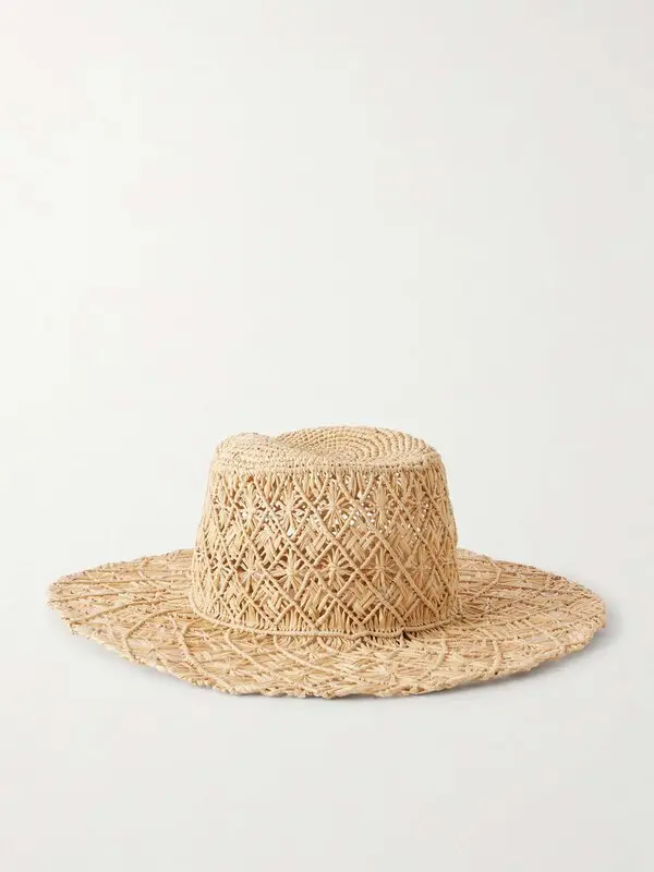 Ruslan Baginskiy Embellished Straw Fedora