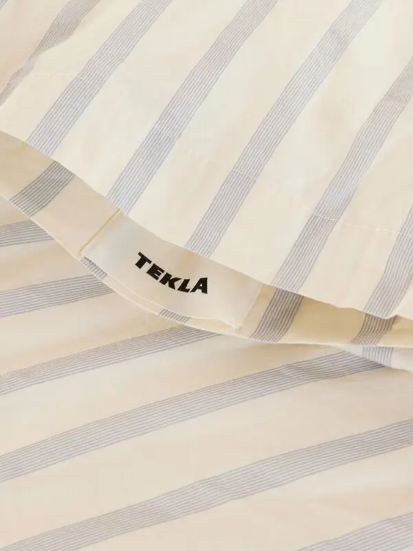 TEKLA Striped Organic Cotton Percale Queen Duvet Cover - Multi
