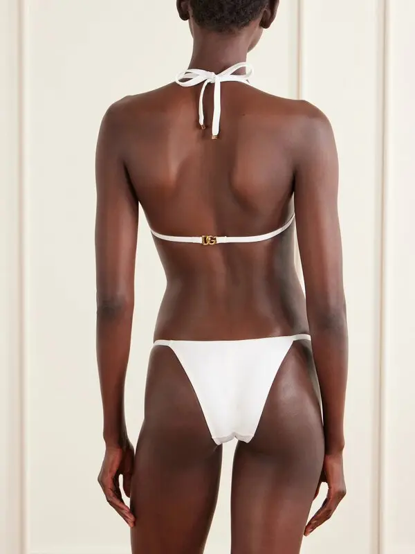 Dolce & Gabbana Logo-embellished Stretch Jersey Bikini