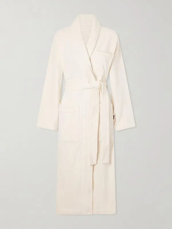TEKLA Belted Organic Cotton-terry Robe - Neutrals