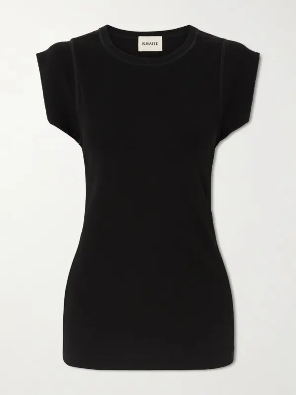 Khaite Angel Cotton-jersey T-shirt - Black