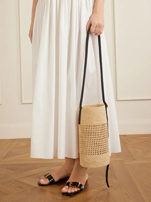 Khaite Billie Small Raffia Bucket Bag - Multi