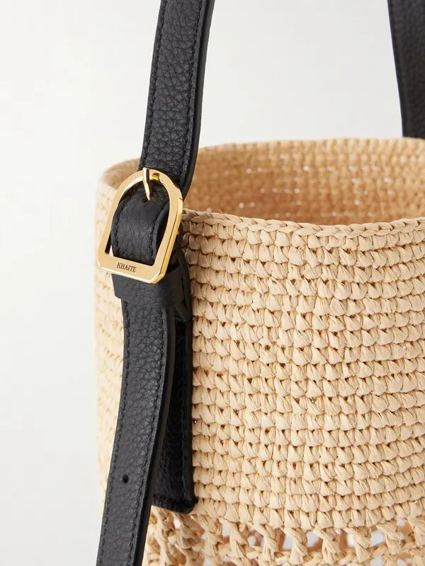 Khaite Billie Small Raffia Bucket Bag - Multi