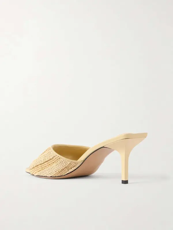 Jacquemus Raffia-effect Leather Mules
