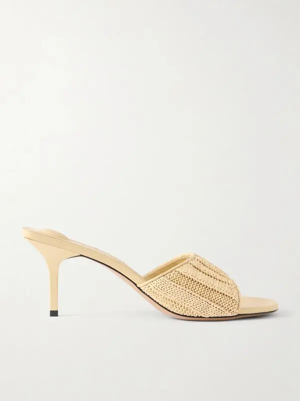 Jacquemus Raffia-effect Leather Mules