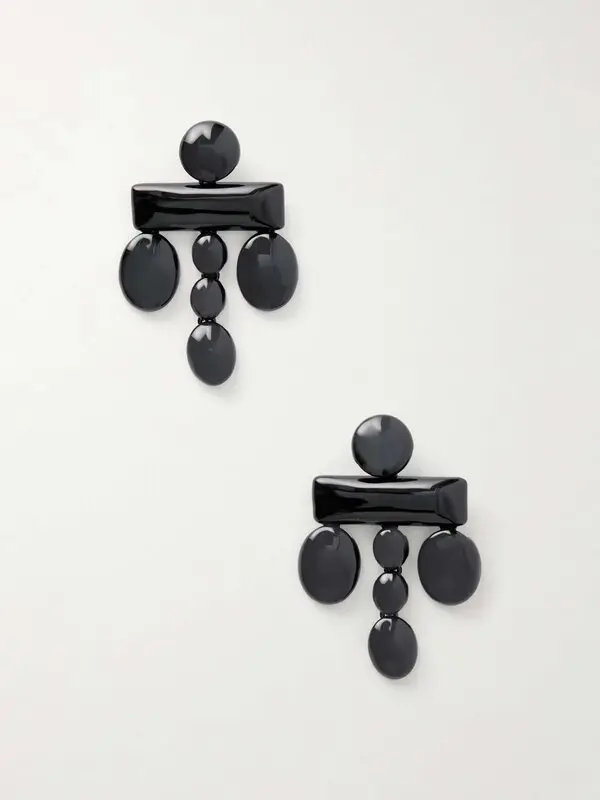 Phoebe Philo Droplet Chandelier Earrings - Black