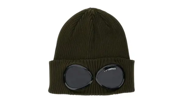 C.P. COMPANY Cotton Goggle Beanie - Ivy Green