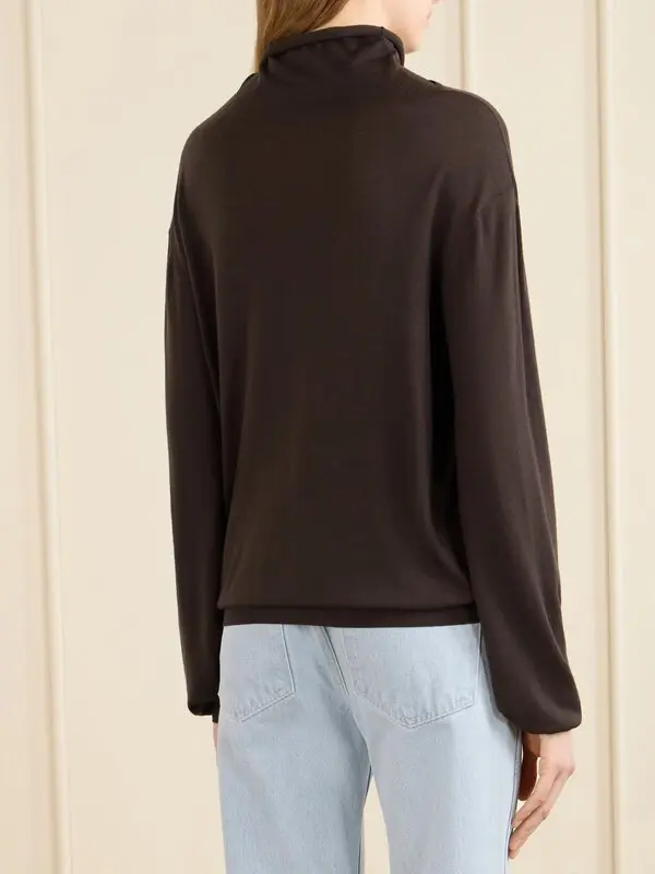 Khaite Annette Merino Wool Turtleneck Sweater