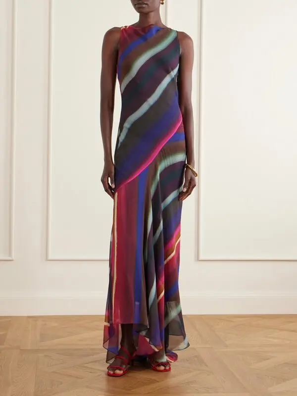 Christopher John Rogers Louie Striped Maxi Dress