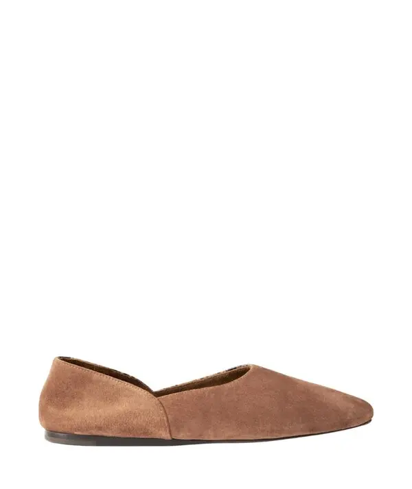 Khaite Jane Suede And Snake-effect Leather Moccasins - Neutrals