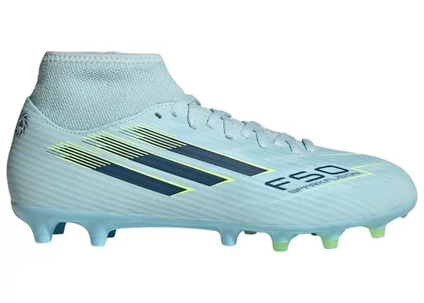 Adidas F50 Sparkfusion Club Mid Cut Fg/ag - Almost Blue/dusky Petrol/hi