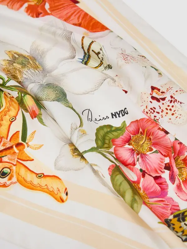 REISS Florie | Nybg Silk Floral-print Square Scarf