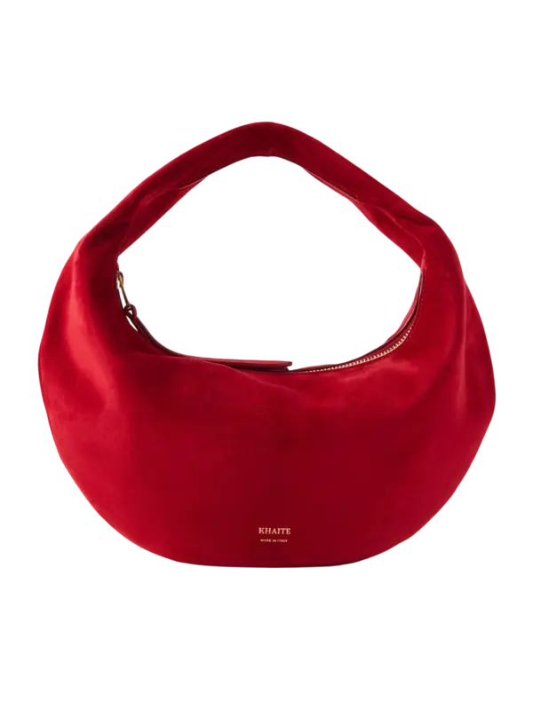 Khaite Olivia Mini Suede Shoulder Bag - Red