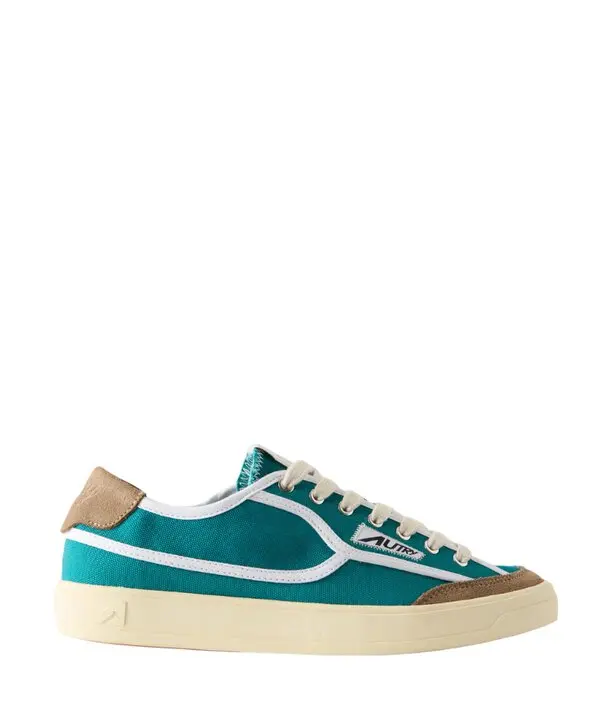 AUTRY Windscape Low Canvas And Suede Trimmed Sneakers - Blue