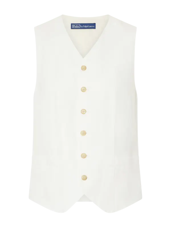 Polo Ralph Lauren Linen Vest - White