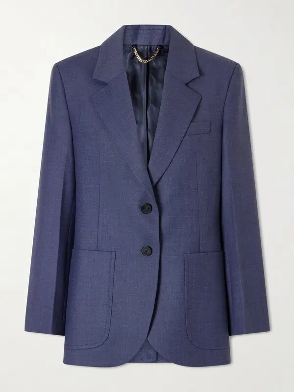 Victoria Beckham Katherine Twill Blazer - Blue