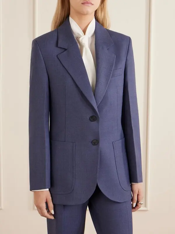 Victoria Beckham Katherine Twill Blazer - Blue