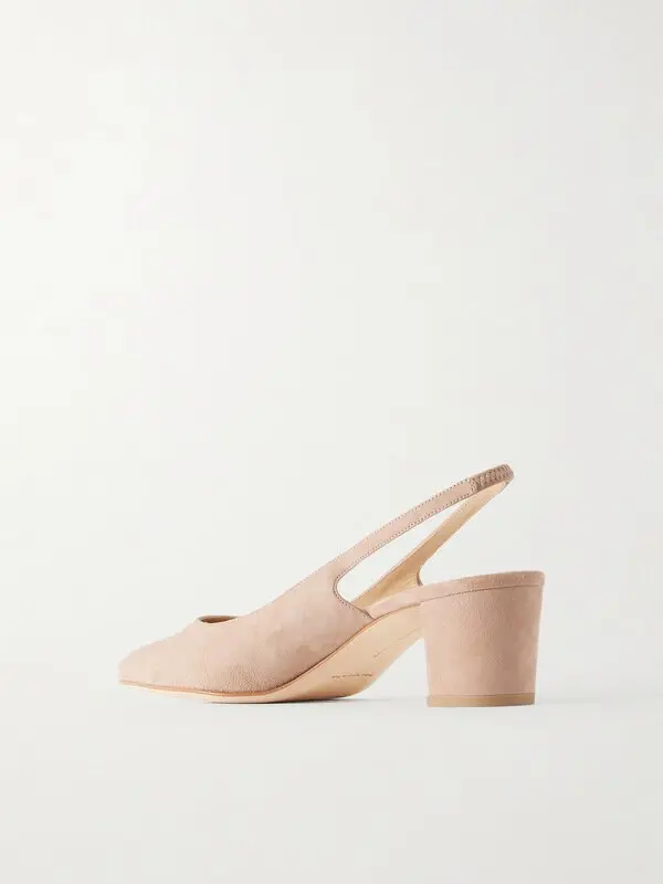 Manolo Blahnik Suede Slingback Pumps