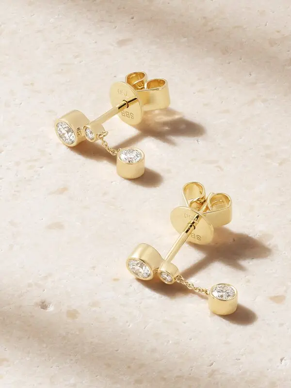 Sophie Bille Brahe 18-karat Recycled Diamond Earrings - Gold