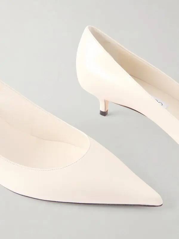 JIMMY CHOO Amelia 30 Leather Pumps - Neutrals