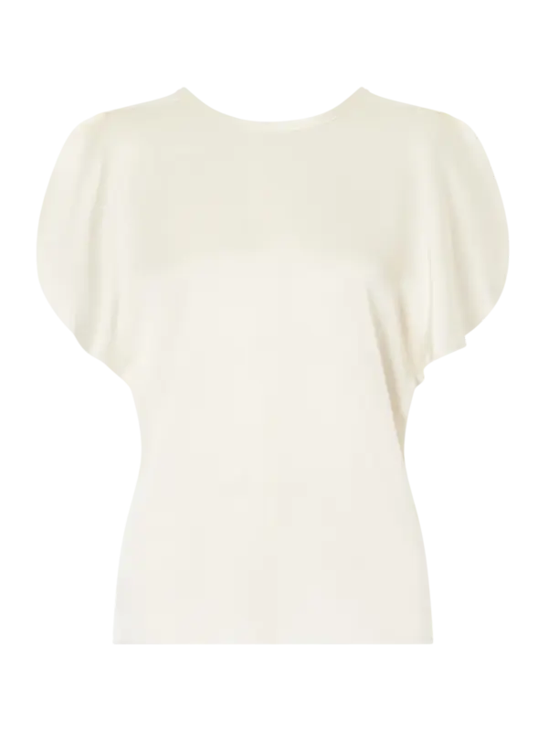 Victoria Beckham Bella Draped Satin Blouse - Neutrals