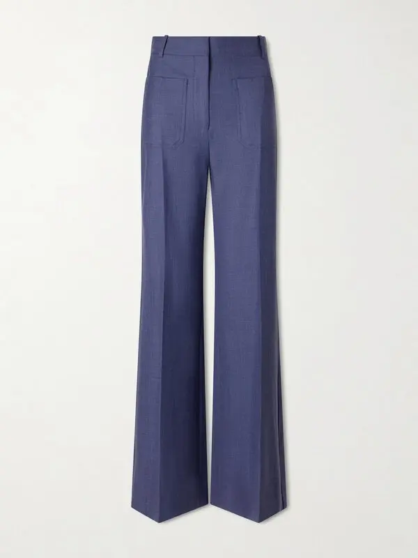 Victoria Beckham Alina Woven Wide-leg Trousers