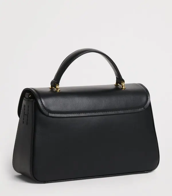 Harrods Leather Snaffle Top-handle Bag