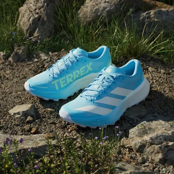 Adidas Terrex Agravic 4 Trail Running Shoes - Blue Burst / Off White / Lime Burst