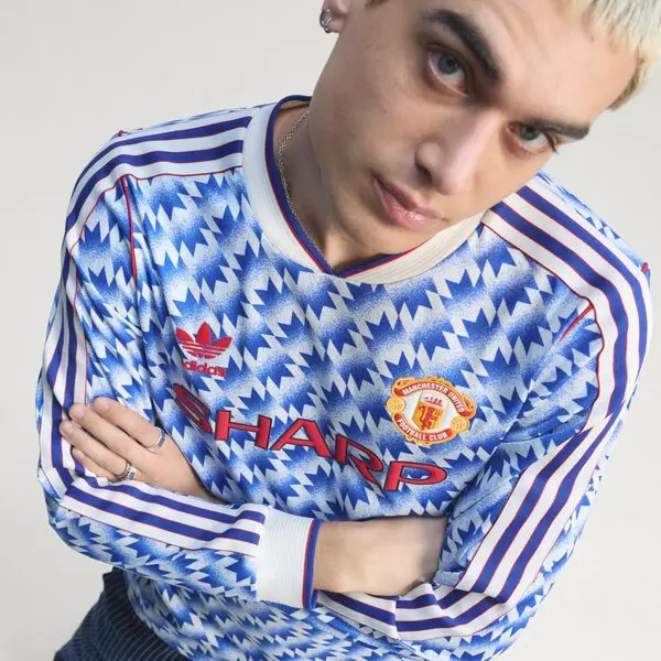 Adidas Manchester United Away Long Sleeve Jersey 90 - Multicolor