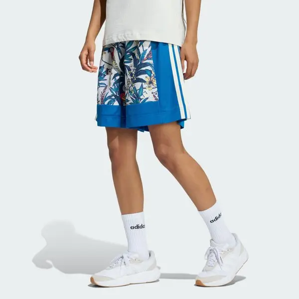 Adidas X Farm Rio Premium Shorts Dark Marine - Dark Marine / Talc / St Fade Gold