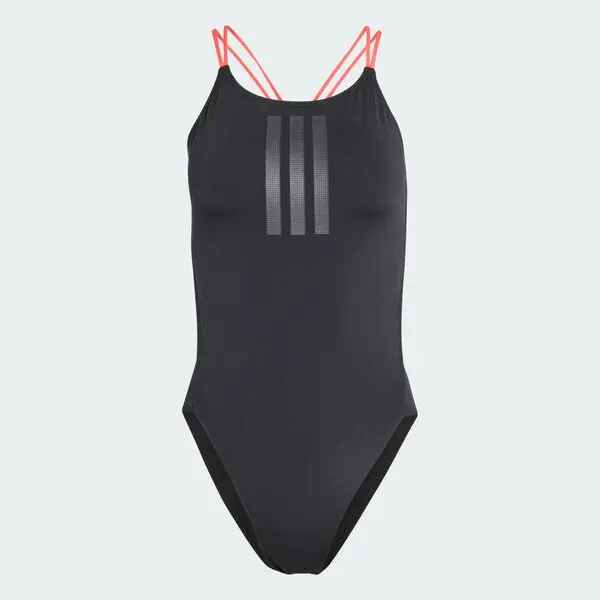 Adidas Ripstream 3-stripes Tie Back Swimsuit - Black