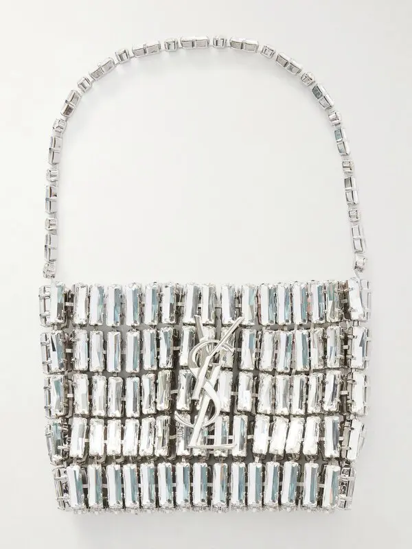 Saint Laurent Evening Micro Crystal-embellished Shoulder Bag
