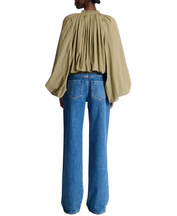 Balmain Cotton Blouse With Tie Neck Detail