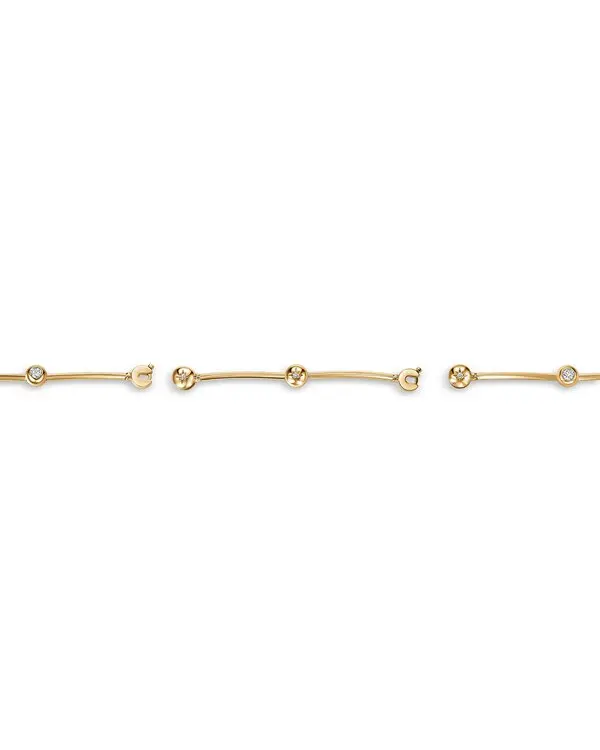 Hearts On Fire 18k Yellow Diamond Bezel Floating Collar Necklace, 16-18