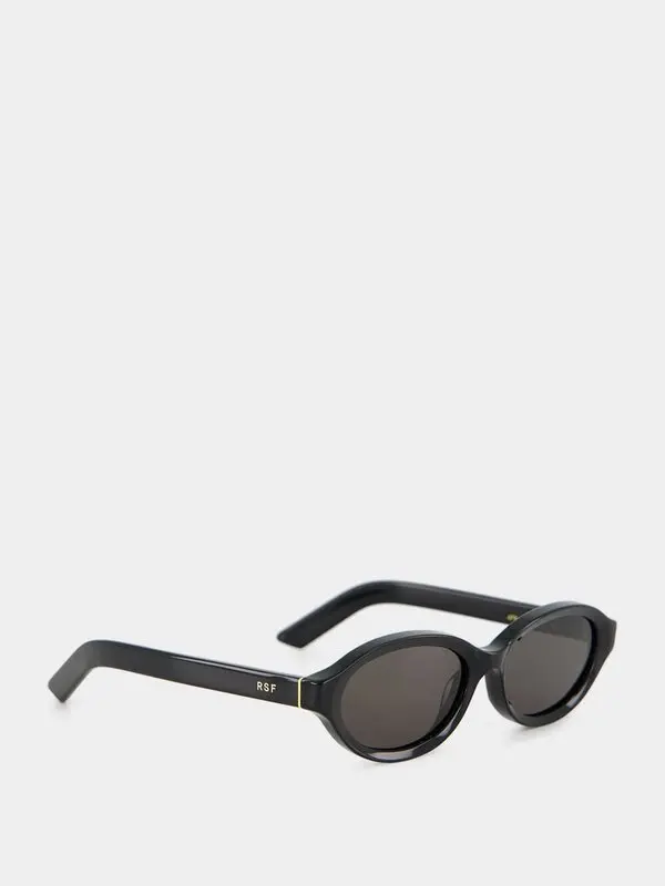 RETROSUPERFUTURE Parola Oval Frame Sunglasses - Black