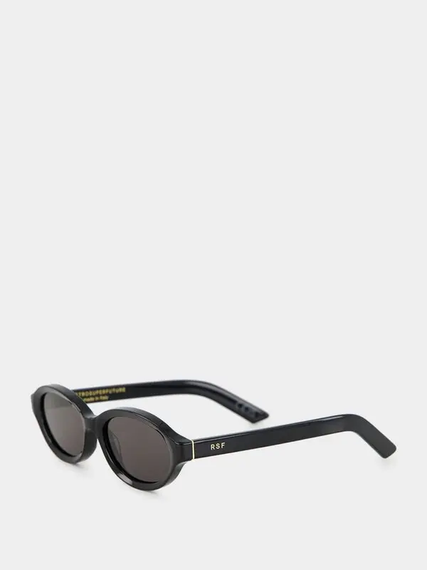 RETROSUPERFUTURE Parola Oval Frame Sunglasses - Black