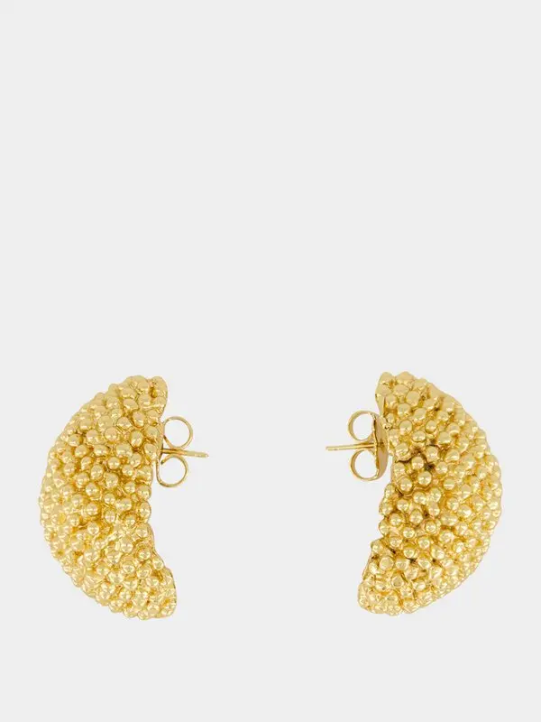 PAOLA SIGHINOLFI Dafne 18kt Plated Textured Sculptural Earrings