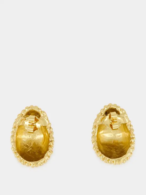 PAOLA SIGHINOLFI Dafne 18kt Plated Textured Sculptural Earrings