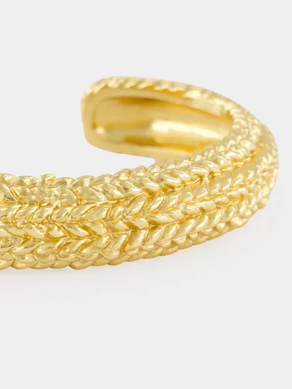 PAOLA SIGHINOLFI 18kt -plated Textured Cuff Bracelet
