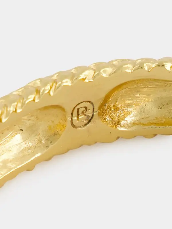 PAOLA SIGHINOLFI 18kt -plated Textured Cuff Bracelet
