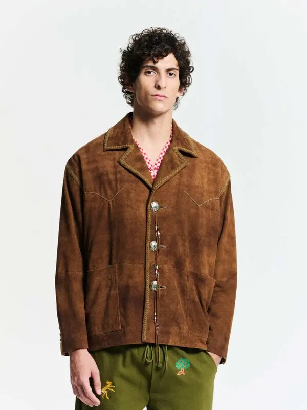 BAZISZT Bazozt Suede Western Jacket