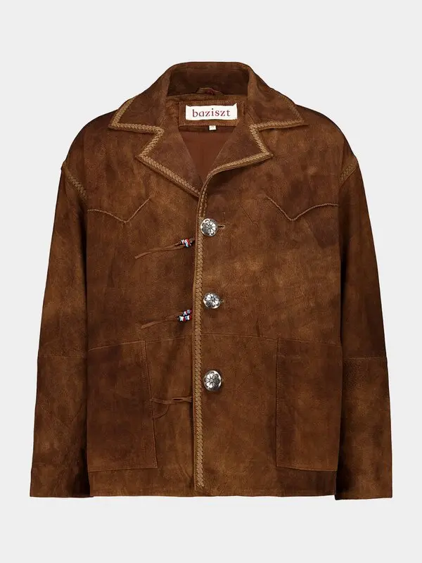 BAZISZT Bazozt Suede Western Jacket