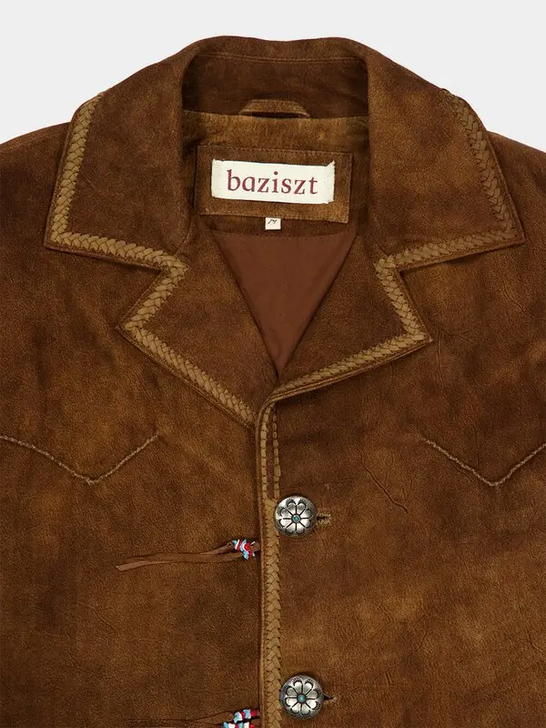 BAZISZT Bazozt Suede Western Jacket