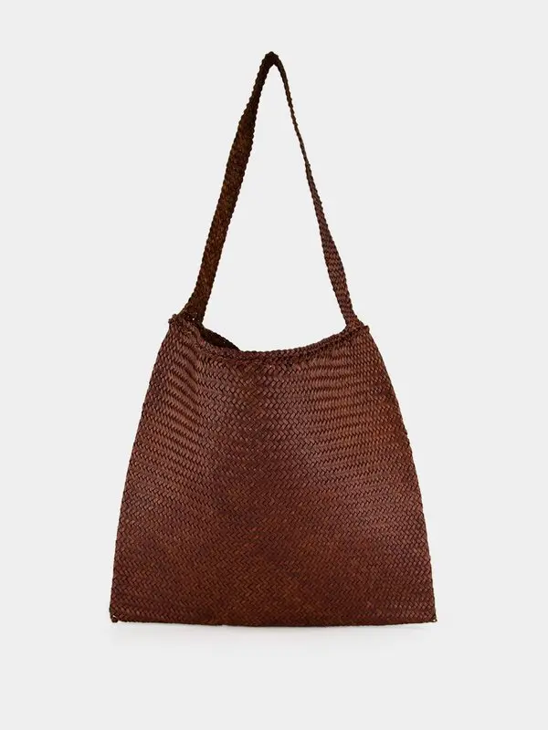 Dragon Diffusion Bruciato Leather Ars Tote Bag - Brown