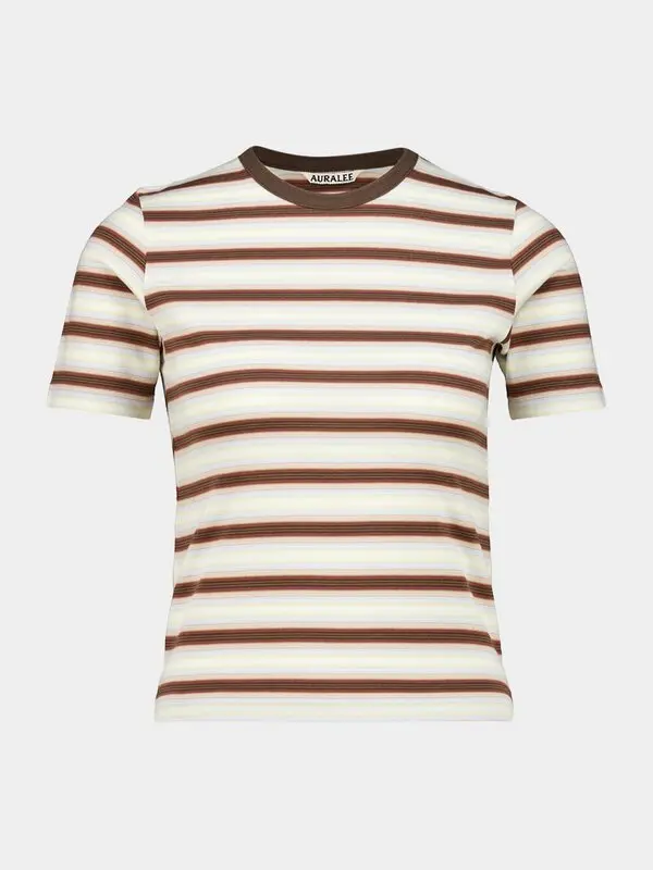 Auralee Gradient Stripe Jersey T-shirt